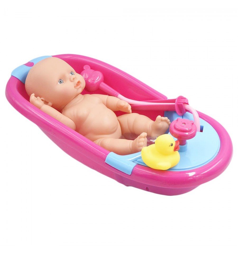 Tina con bebé y accesorios-fucsia-Kidhouse